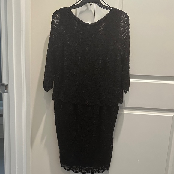 Alex Evenings | Dresses | Alex Evenings Elegant Black Lace Dress Size ...